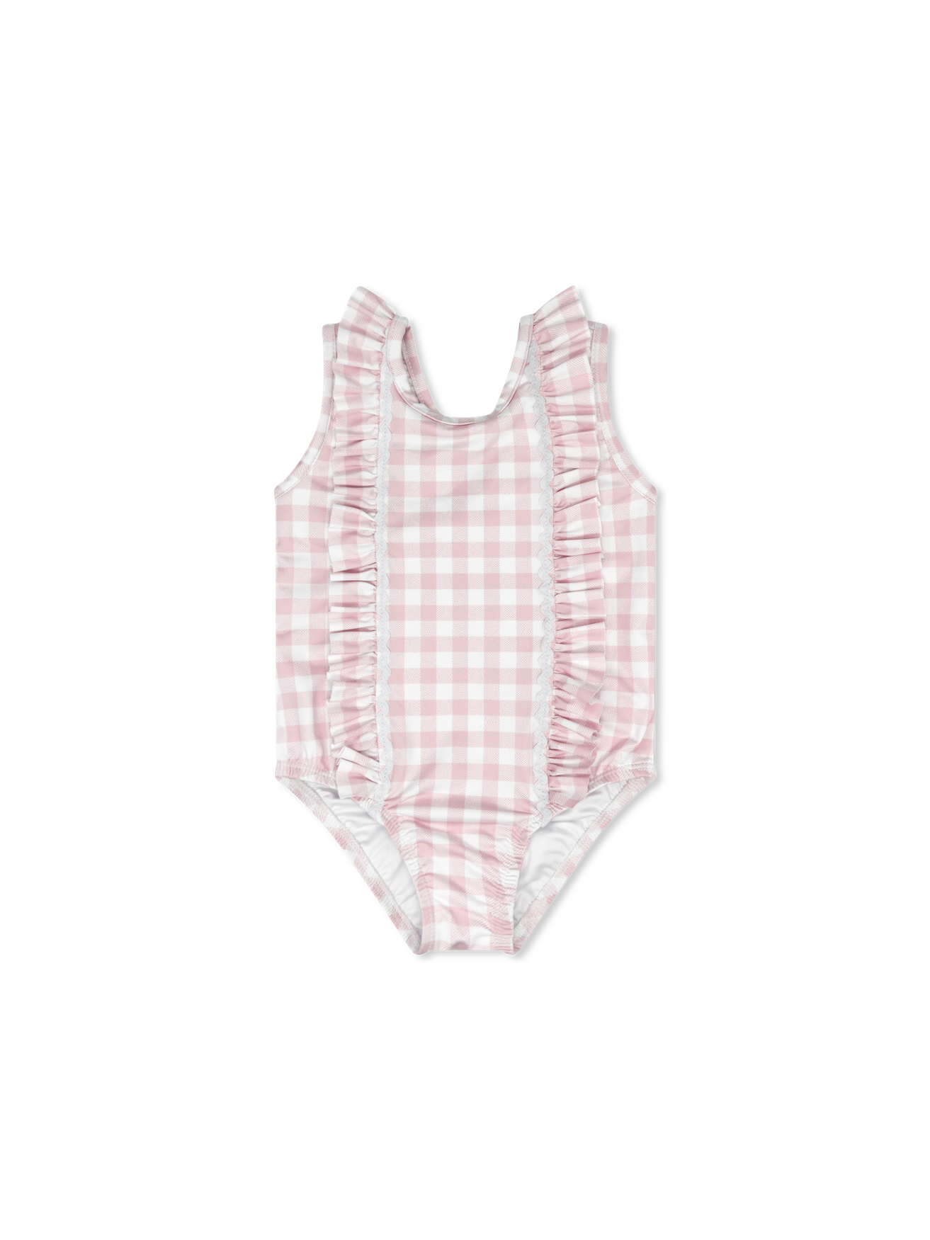 Molly Swimsuit - Playful Pink Buffalo Check – Lullaby Set