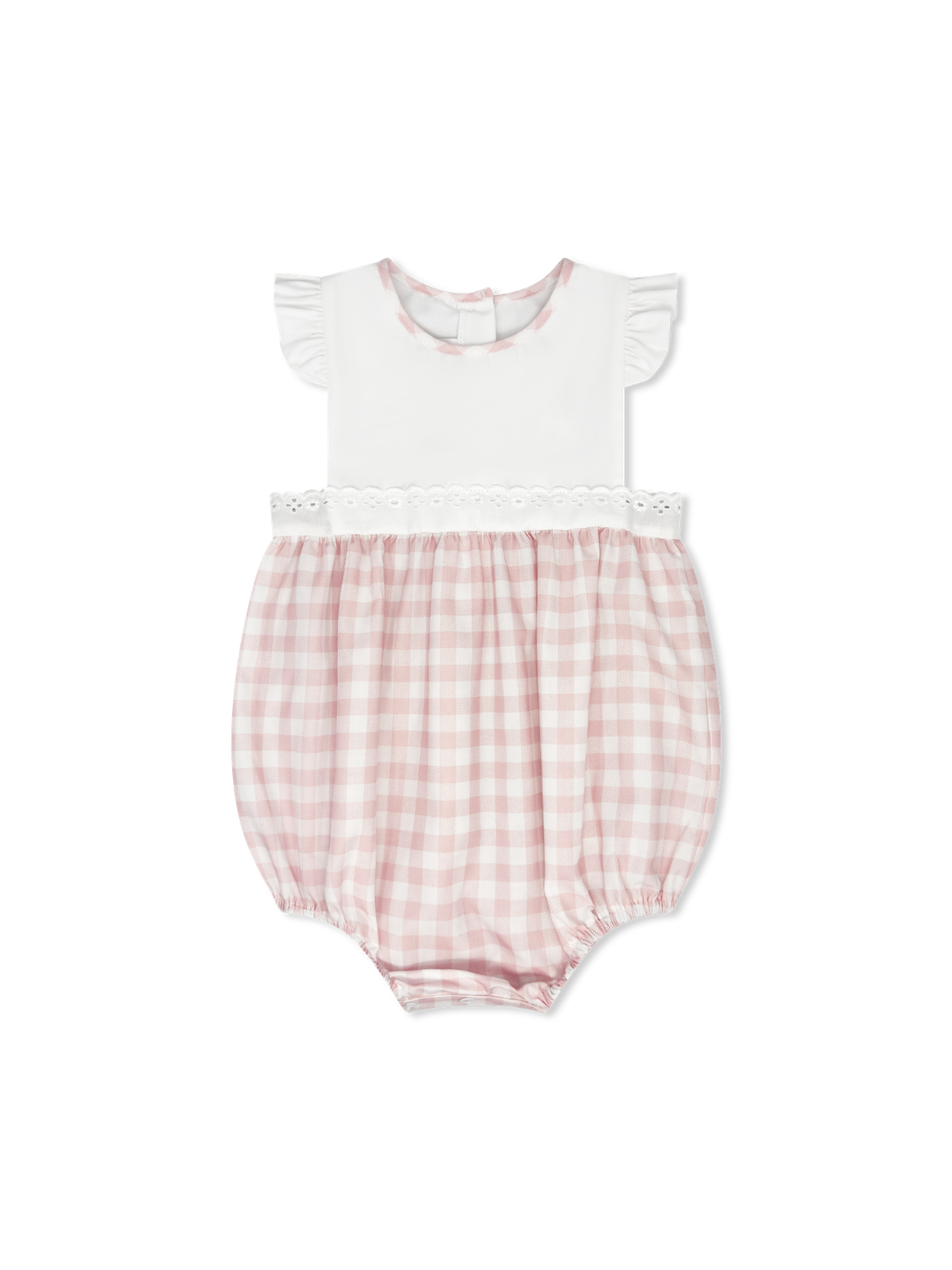Pinafore Bubble - Playful Pink Buffalo Check – Lullaby Set