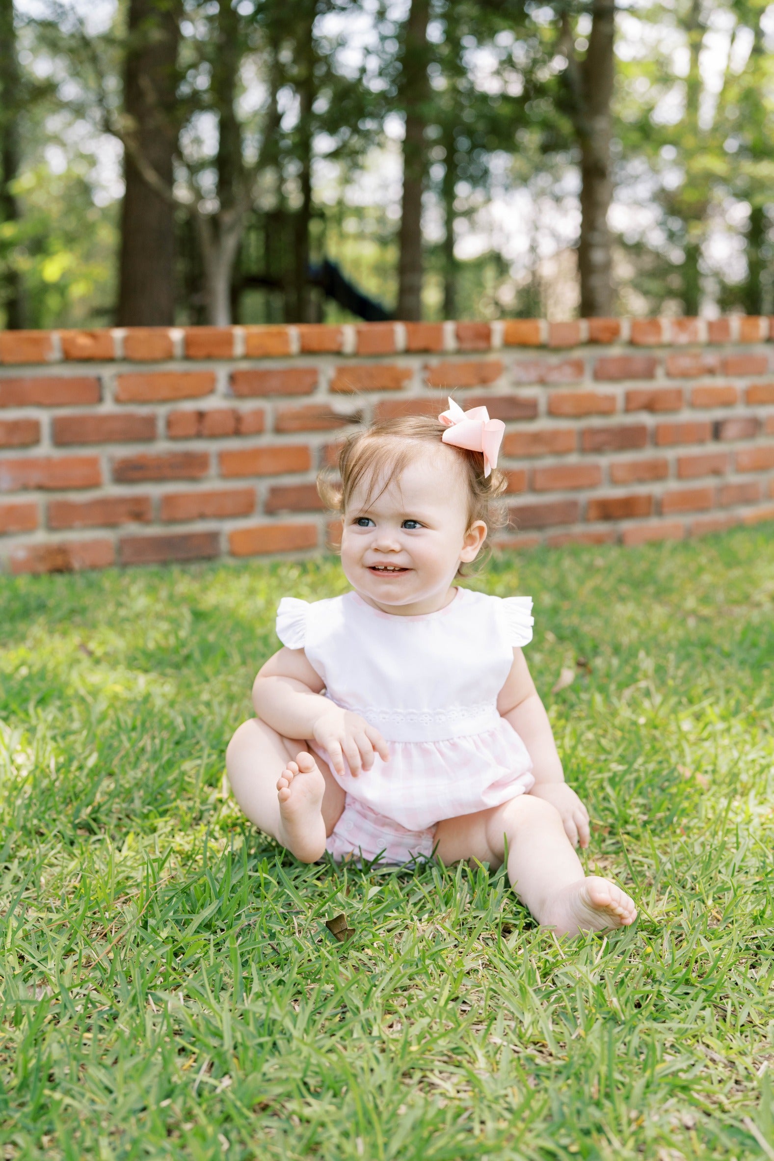 Pinafore Bubble - Playful Pink Buffalo Check – Lullaby Set